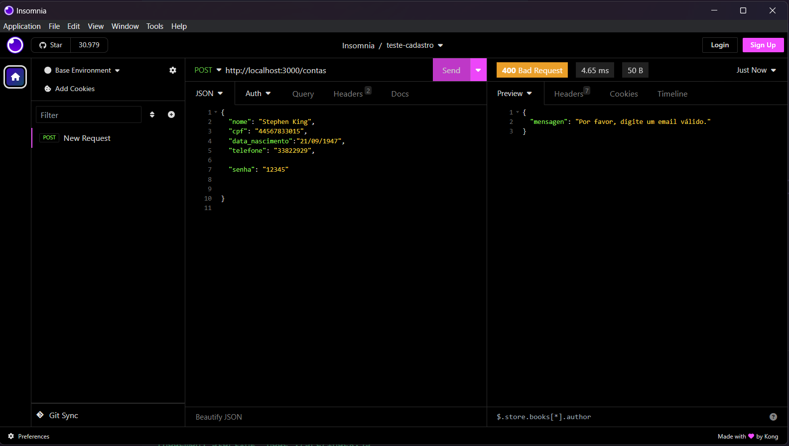 GitHub - AleksandraPereira/desafio-cubos-academy-conta-bancaria