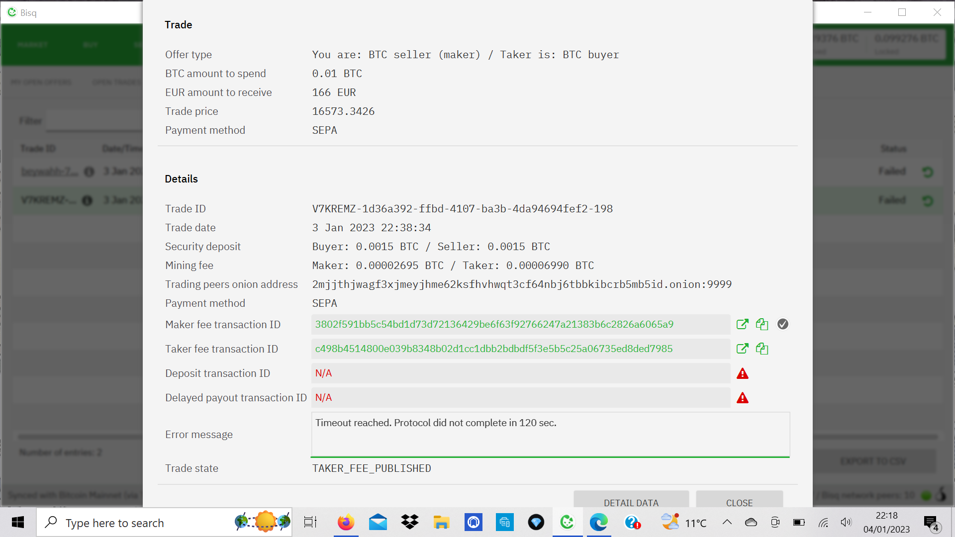Fee reimbursement for trade V7KREMZ-1d36a392-ffbd-4107-ba3b-4da94694fef2-198 · Issue #1252 ...