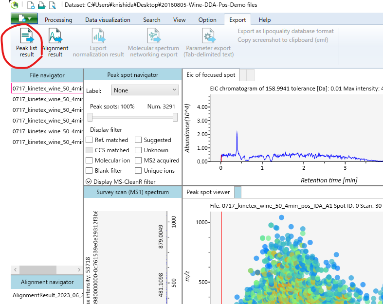 Export function for peak integration bounds (for alignment results). · Issue #165 ...