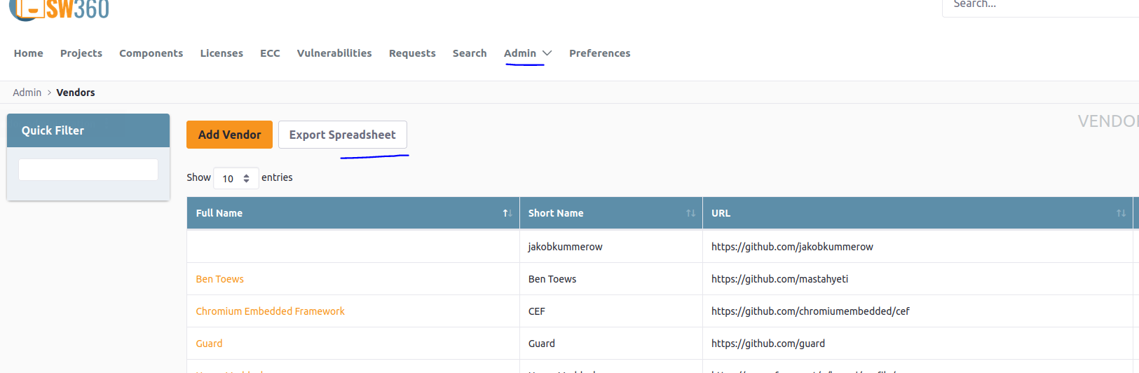 feat(Rest) : Create Rest API for exporting vendor spreadsheet for admin user. · Issue #2124 ...