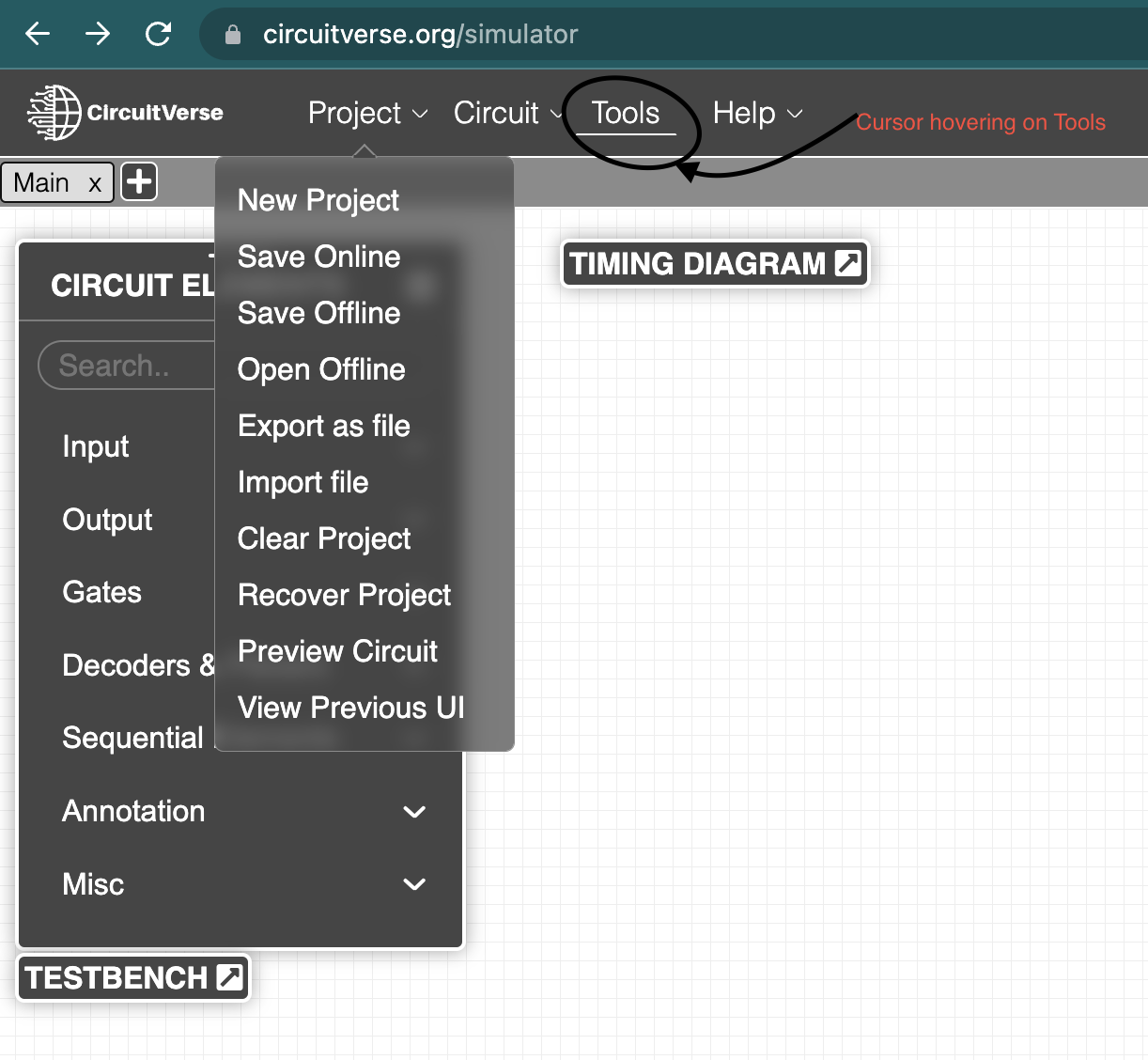 Feature In Titlemenu Bar Switch Dropdown On Hover · Issue 3657 · Circuitversecircuitverse