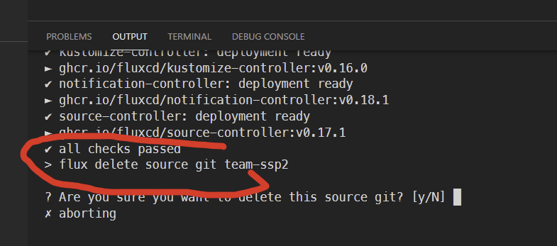 Flux delete command requires interactive user response - request --yes or similar flag to be ...