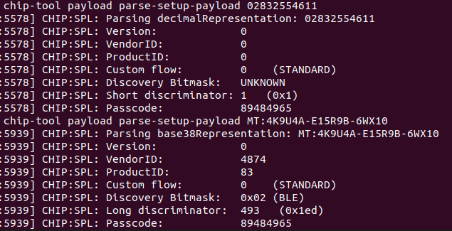 [Platform] CHIP-TOOL - Manual Code Parsing giving errors for ShortDiscriminator() while pairing ...