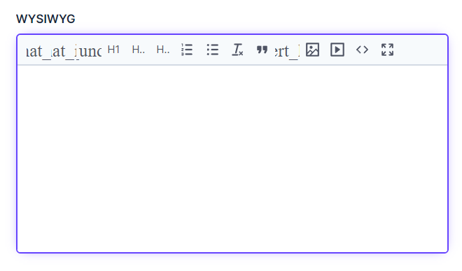 Icons for tools in WYSIWYG editor are missing causing the icon ligature to display instead ...