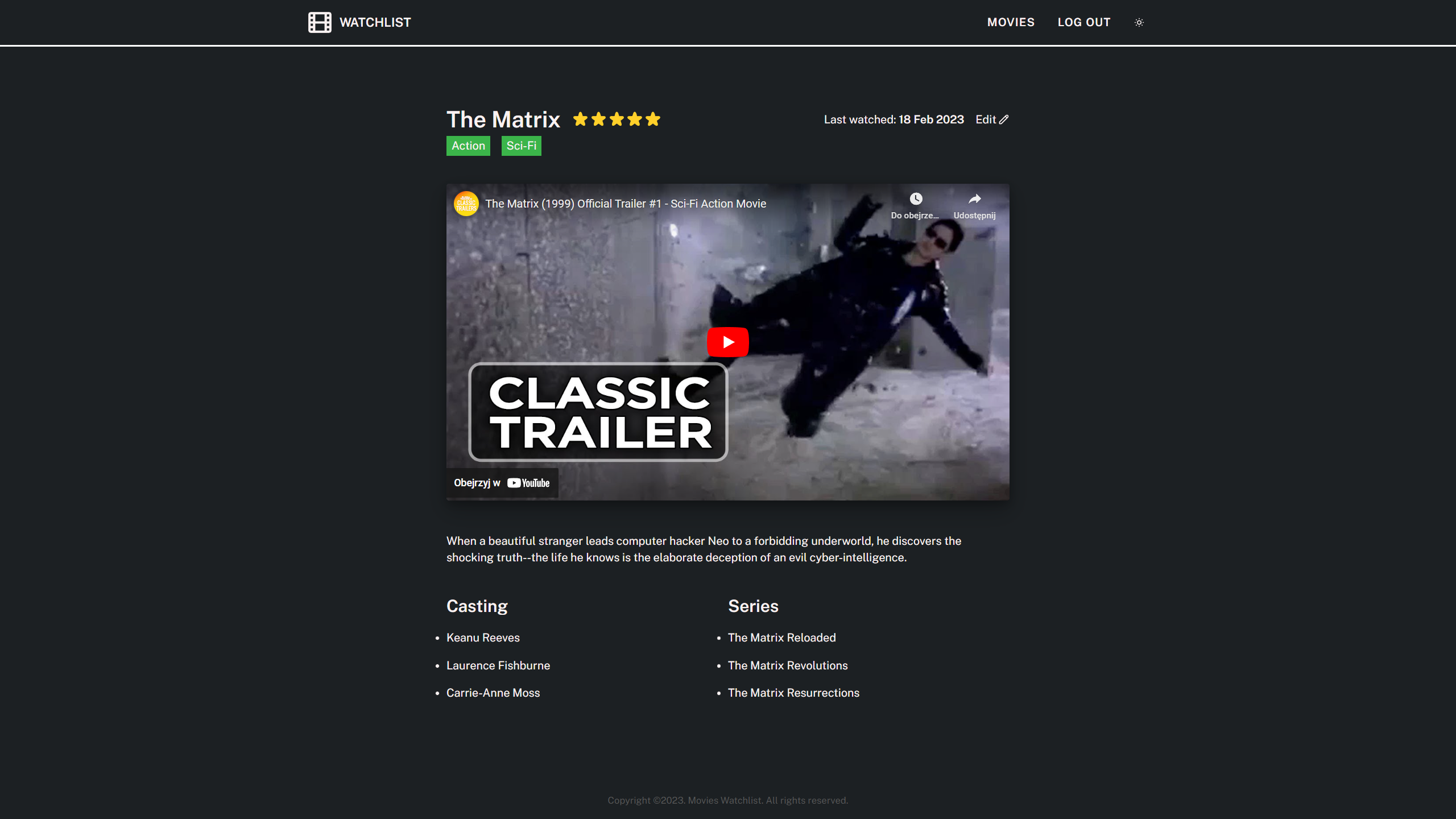 GitHub - xexraa/Movie-watchlist