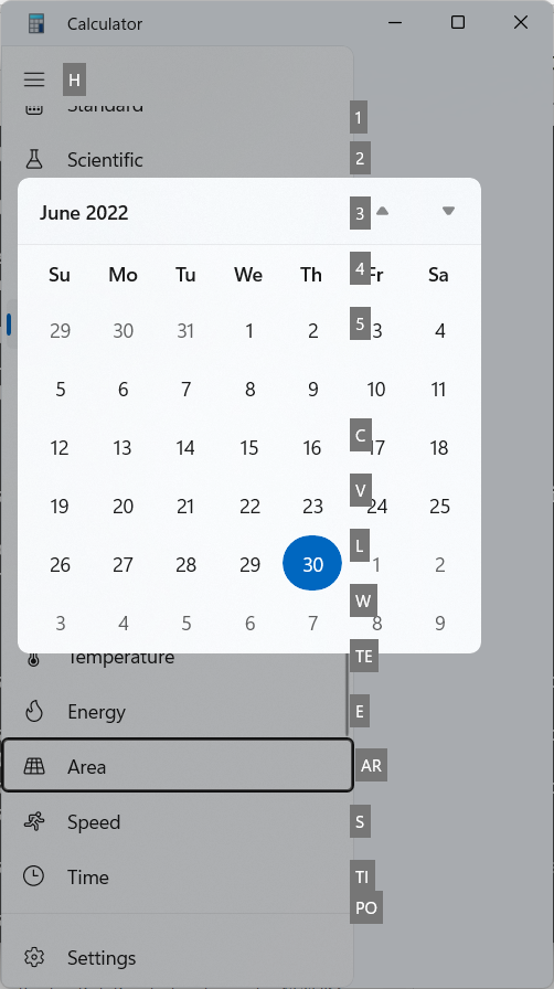 Access key transfers focus in Date calculation mode · Issue #1860 ...