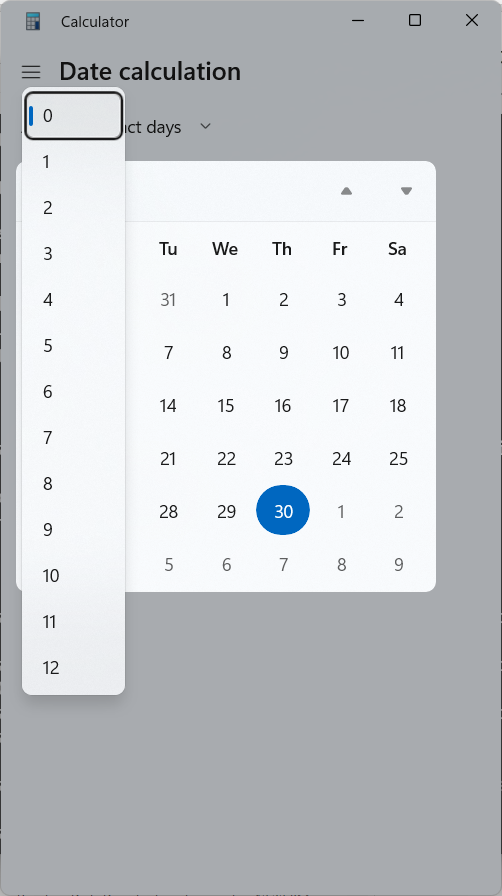 Access key transfers focus in Date calculation mode · Issue #1860 ...