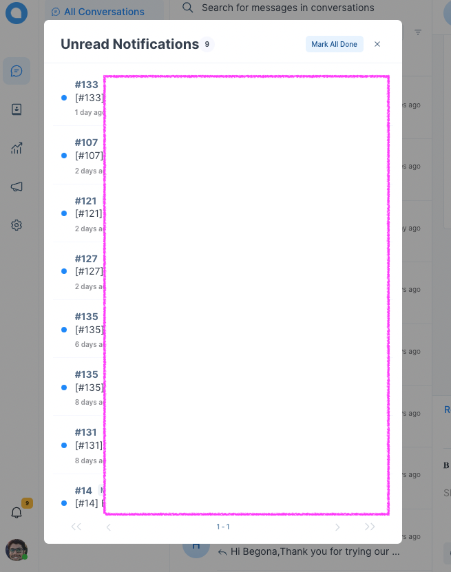 Notifications that are read, should be automatically unread (marked as ...