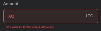 "Maximum N decimals allowed" error message displayed inappropriately ...