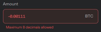 "Maximum N decimals allowed" error message displayed inappropriately ...