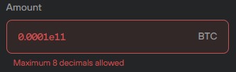 "Maximum N decimals allowed" error message displayed inappropriately ...