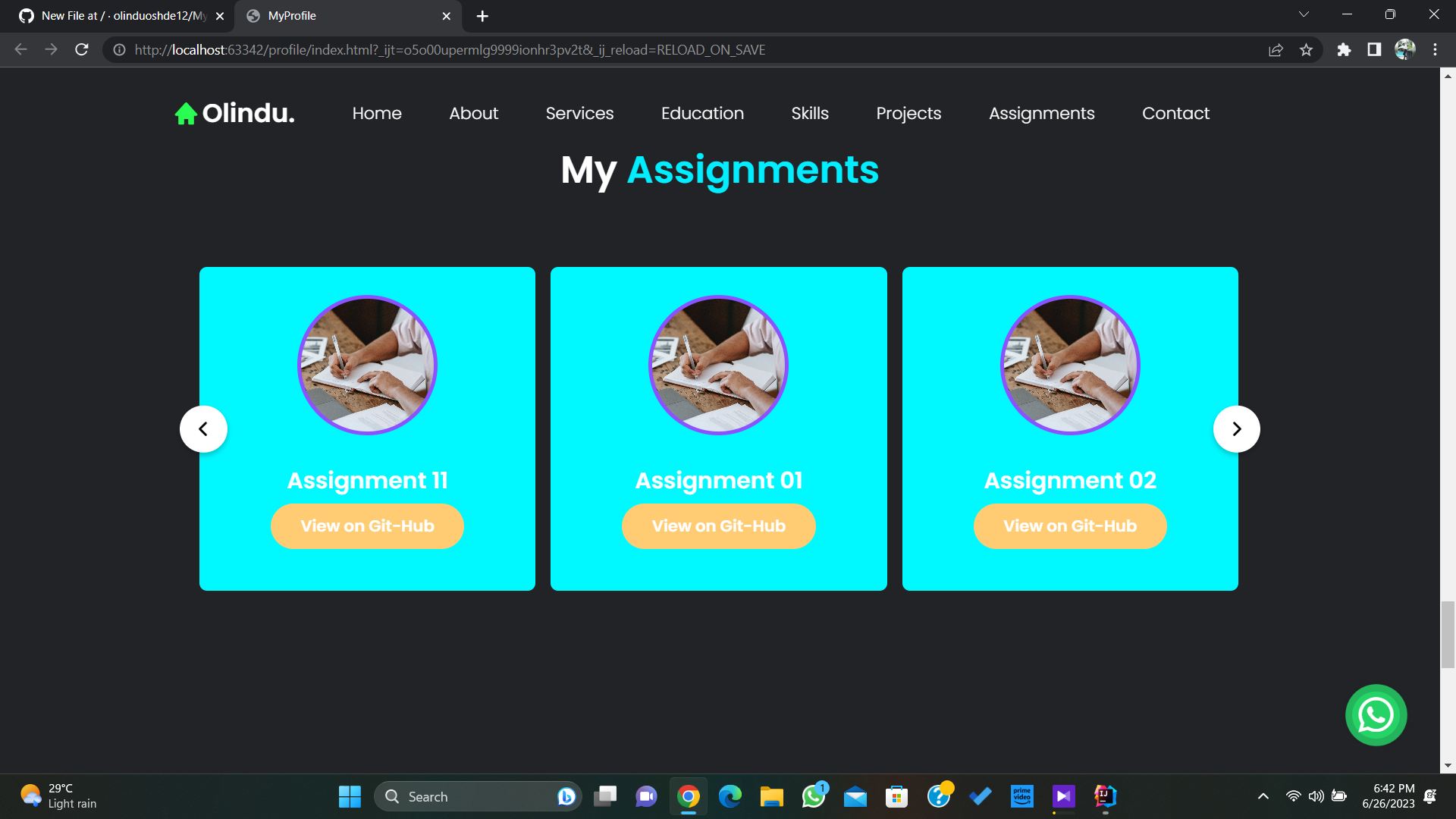 GitHub - olinduoshde12/My_Profile: profile