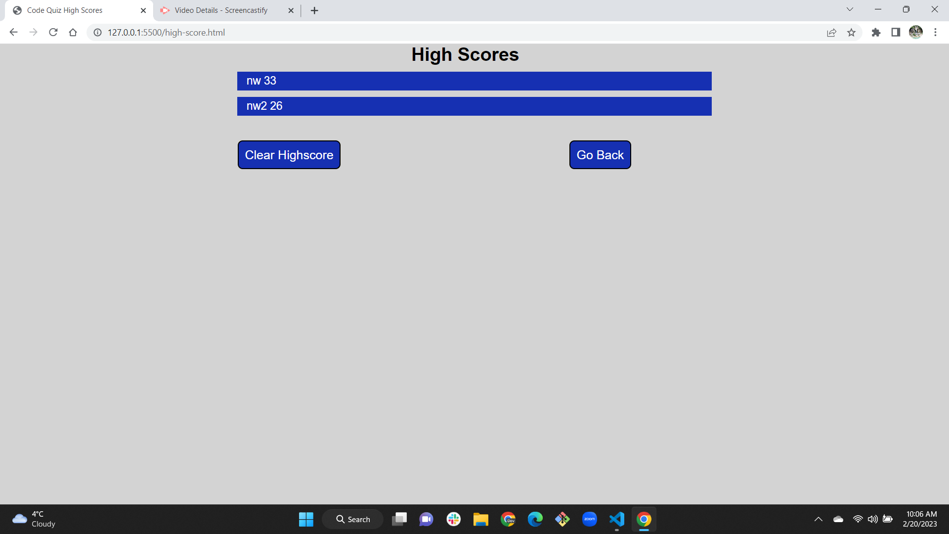 GitHub - NittayaWu/code-quiz