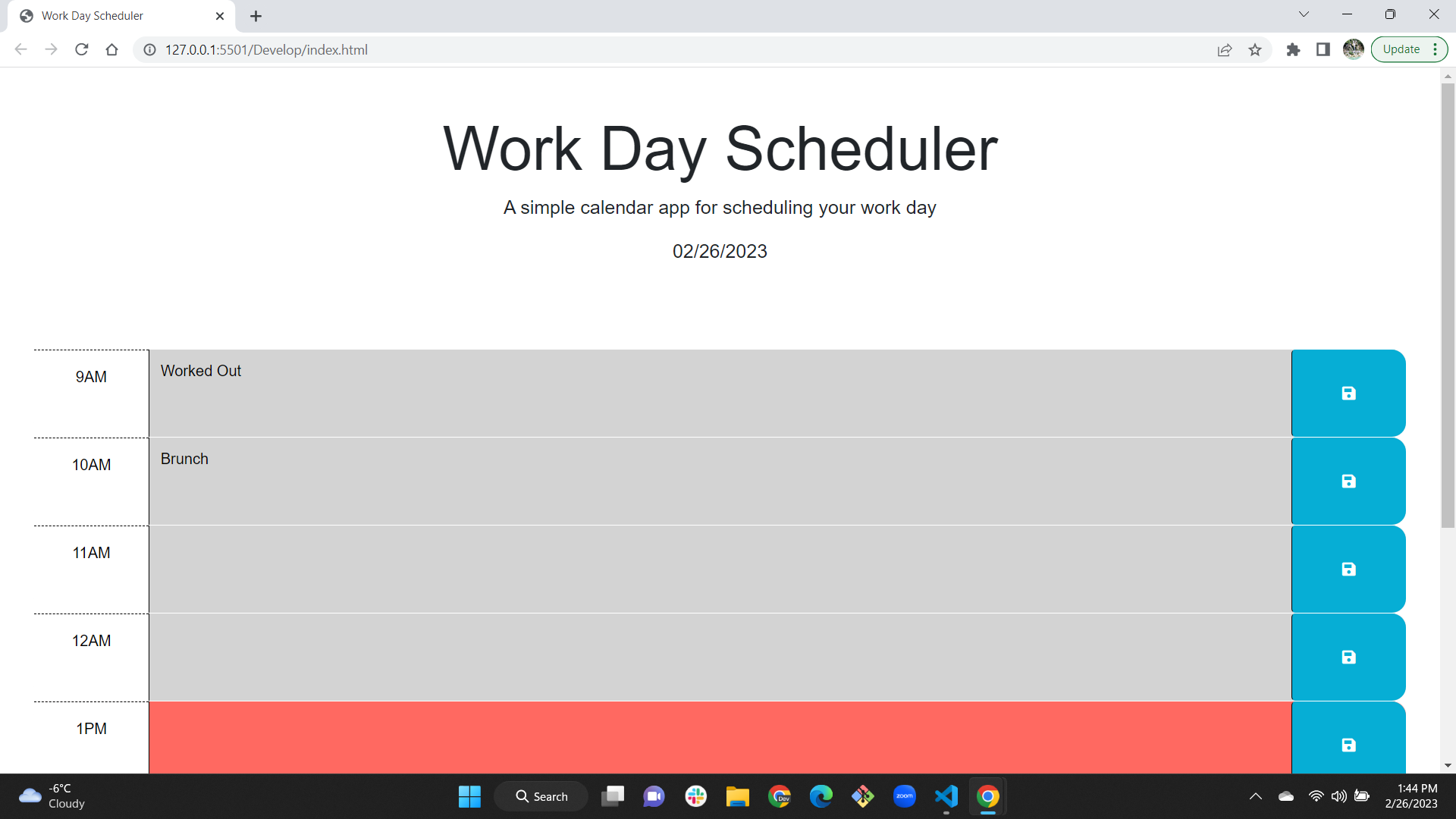 GitHub - NittayaWu/Work-Day-Scheduler