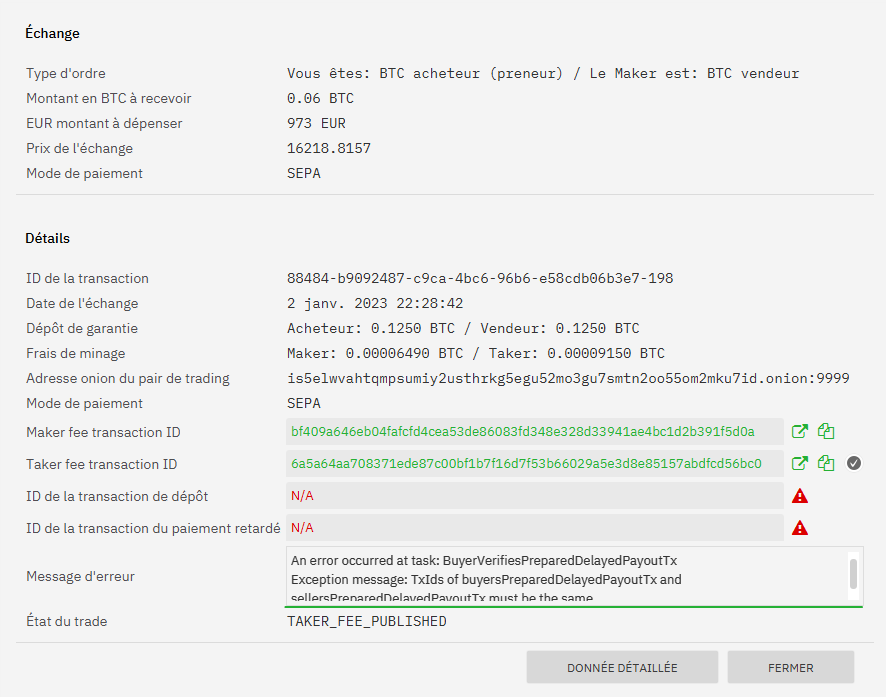 Fee Reimbursement For Trade 88484 · Issue 1249 · Bisq Networksupport 