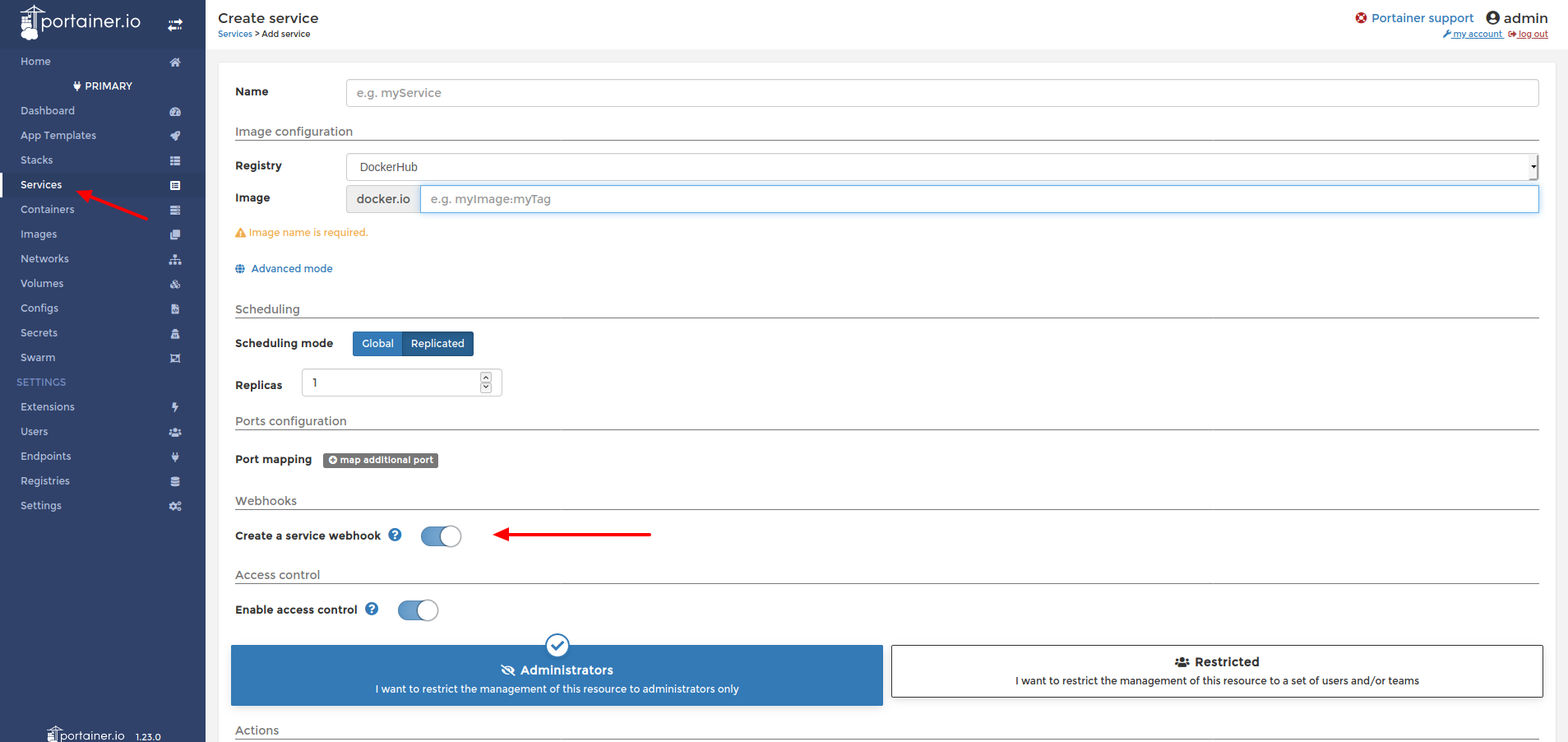 Can't find webhook In portainer CE · Issue #3476 · portainer/portainer · GitHub