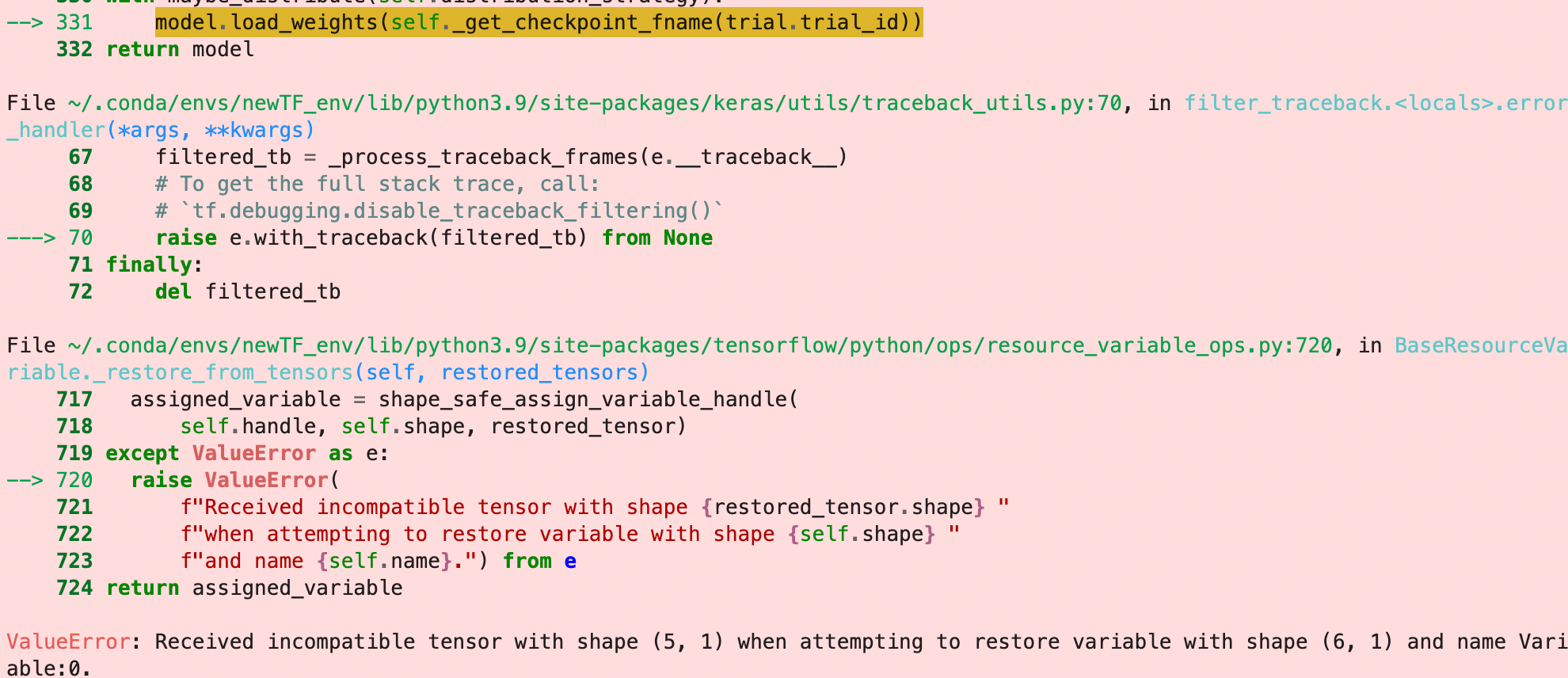 Notebook 05 Loadweights Results In Incompatible Tensor With Shape