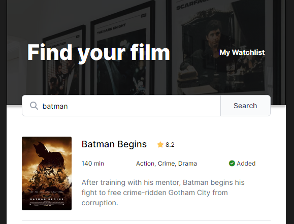 GitHub - jonycho/movie-watchlist