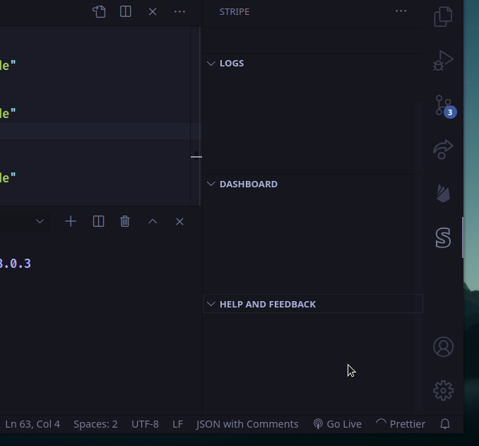 BUG: Command 'Stripe: Start CLI' resulted in an error (command 'stripe ...