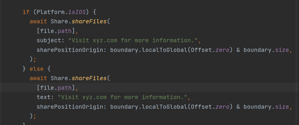 On iOS we can share only text or image, not both on same time. · Issue #712 · fluttercommunity ...