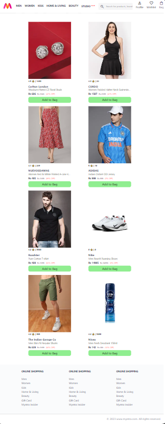 GitHub - SurajPokharkar/Myntra-functional-clone