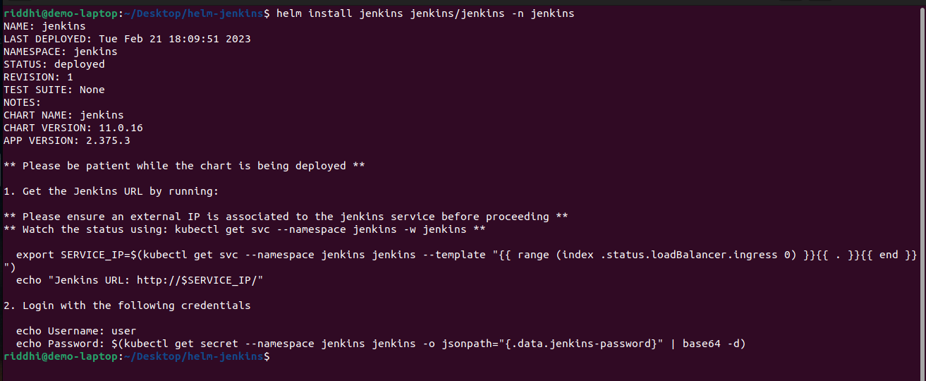 Github Riddhigala09jenkins Helm Kubernetes Demo To Setup Jenkins On Kubernetes Cluster Using