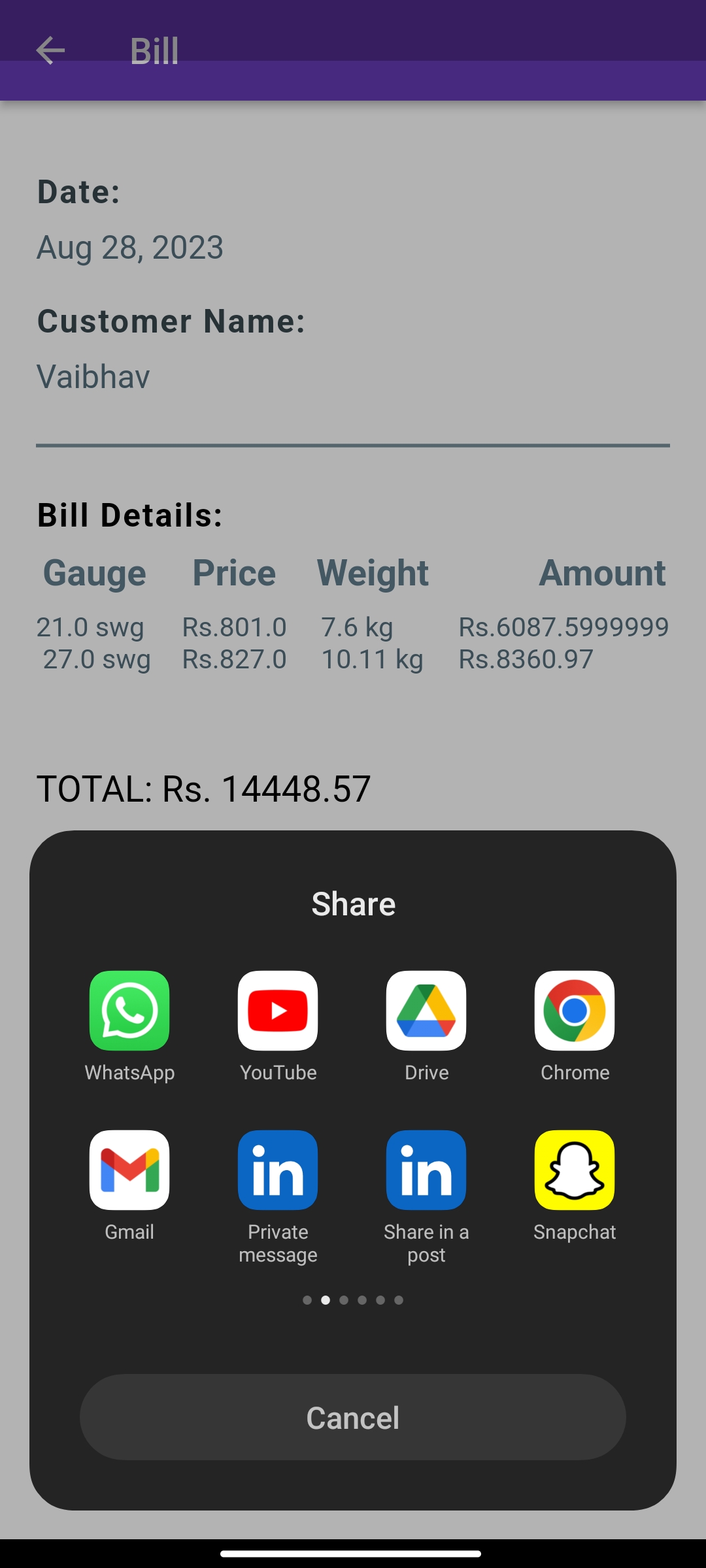 GitHub - Vaibhav2968/bill_generator