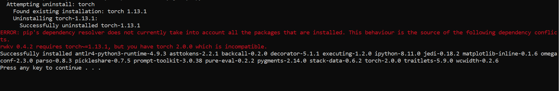 Installs and uninstalls PyTroch Error · Issue #355 · oobabooga/text ...