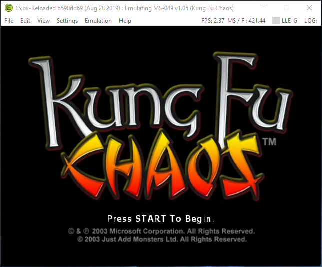 Kung Fu Chaos [MS-049] [1.05] · Issue #153 · Cxbx-Reloaded/game-compatibility · GitHub