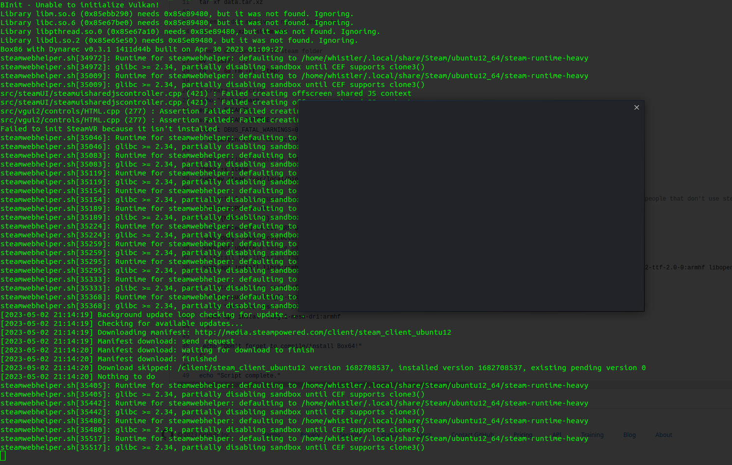 blank login window for Steam · Issue #820 · ptitSeb/box86 · GitHub