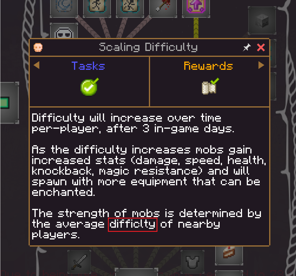 [Bug]: Typo in Scaling Difficulty quest · Issue #307 · dr3ams/Roguelike-Adventures-and-Dungeons ...