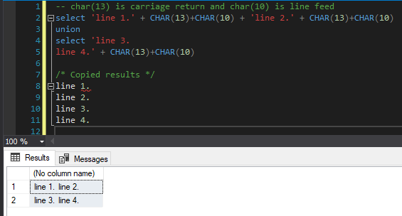 Extra Line Added When Copying Line Endings With CR+LF From Results · Issue #21672 · microsoft ...