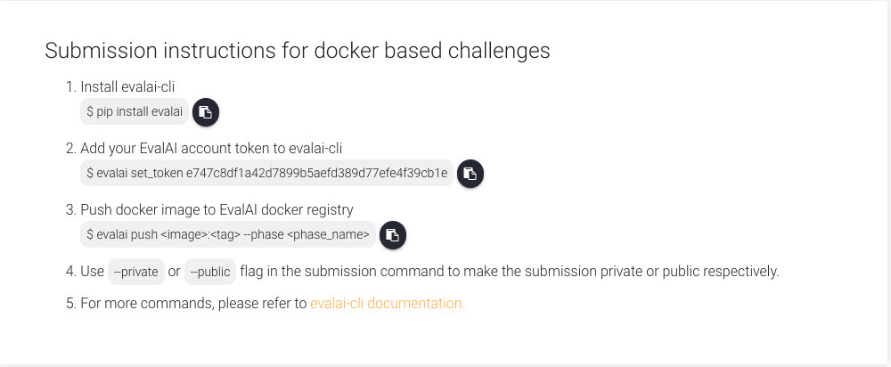 Backend: Submit page on EvalAI for code upload challenges shows old auth token · Issue #3249 ...