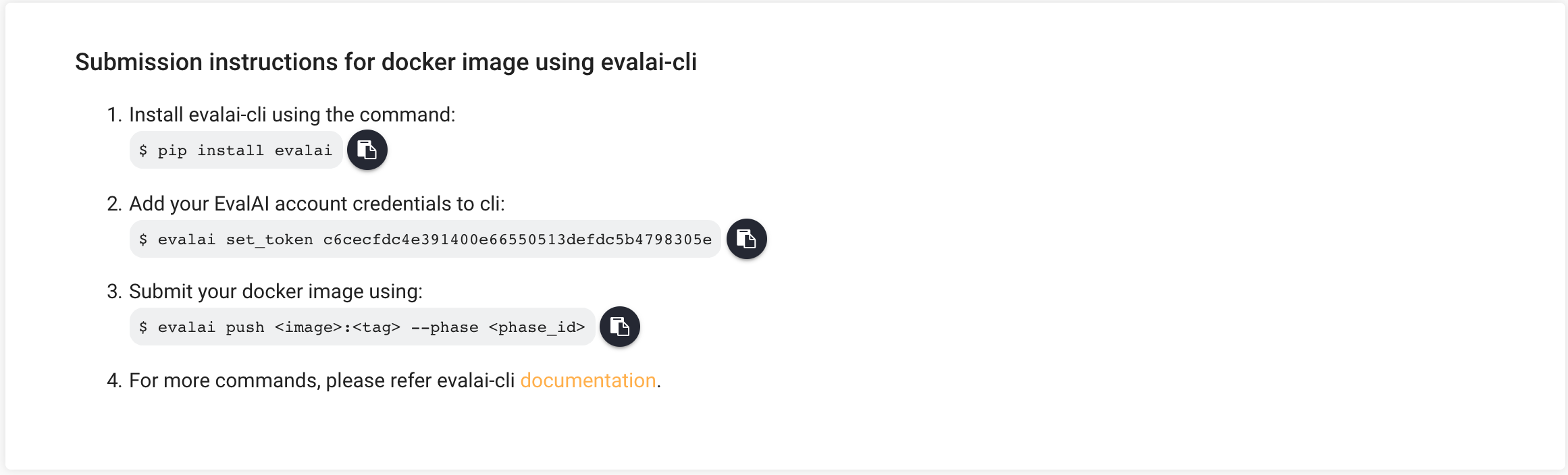 Command not copied properly · Issue #2214 · Cloud-CV/EvalAI · GitHub