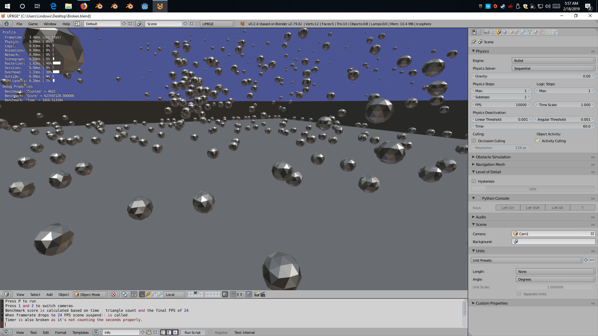 Timer, Gravity, Mass, Friction, Score, MLA, AA = Broken · Issue #1019 ...