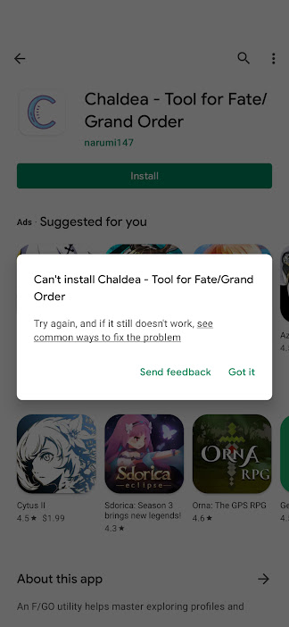 [BUG] Fail to install on Android 12 · Issue #12 · chaldea-center/chaldea · GitHub
