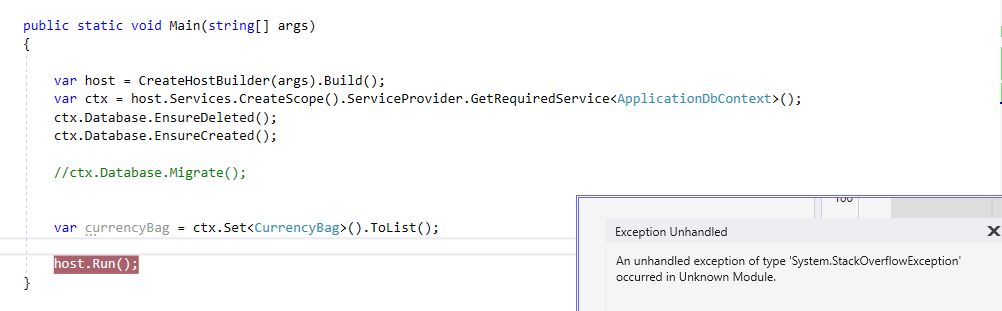 Stackoverflow Exception For Circular Model Configuration For Eager Load