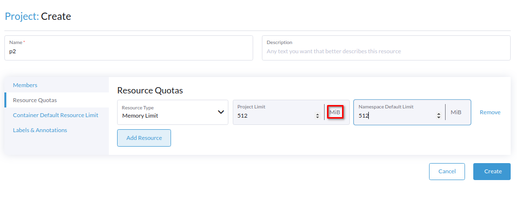 Creating a project with resource quota set errors with exceeds resourceQuota on fields · Issue ...