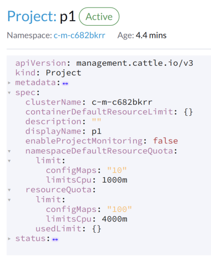 resourceQuota annotation is incorrectly set on projects and leads to ResourceQuota not being ...