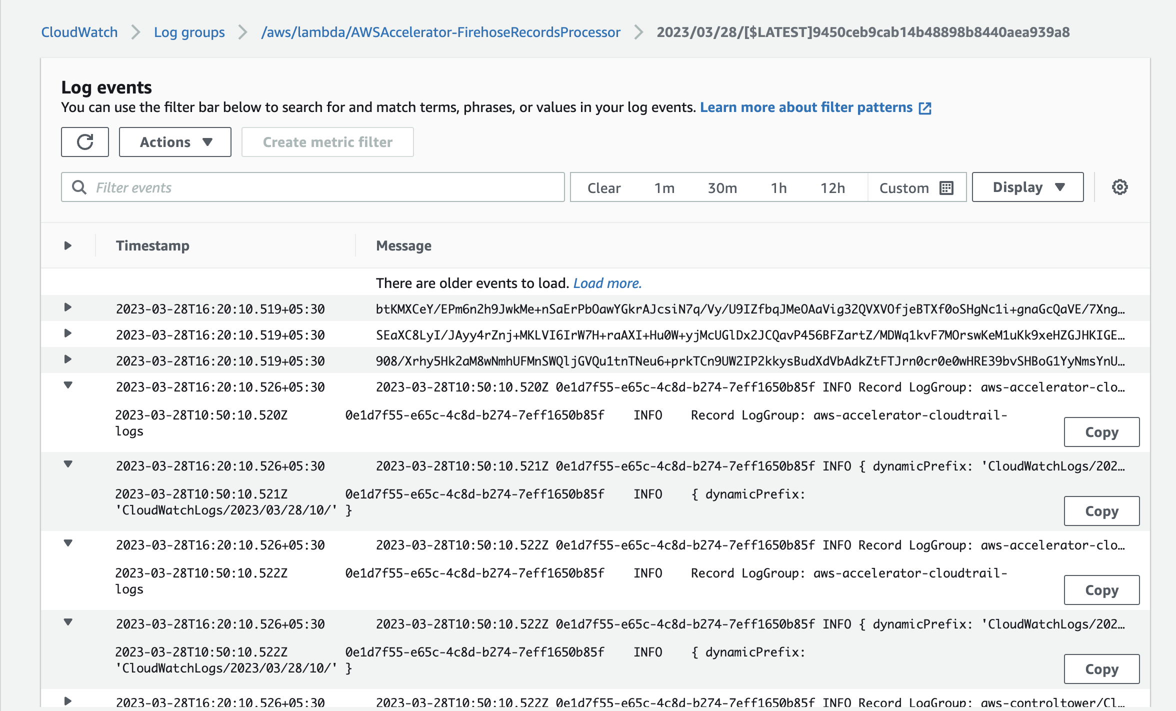 CloudWatch LogGroup "AWSAccelerator-FirehoseRecordsProcessor" · Issue #106 · awslabs/landing ...