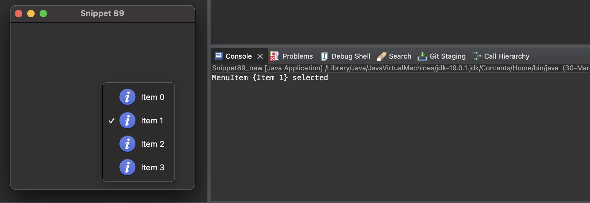 Selection of the image is missing in Menuitem with radio option and ...