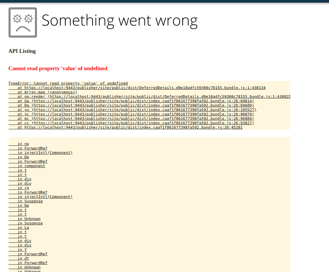 Subscription page in Publisher portal throws UI Error · Issue #9636 · wso2/product-apim · GitHub