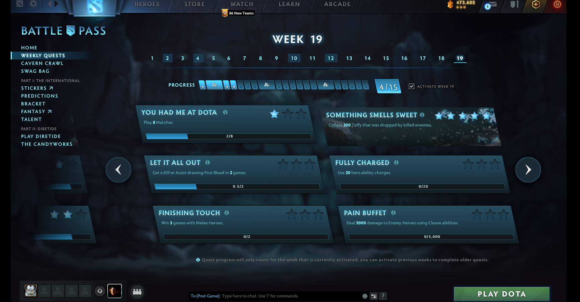 Week 19 battle pass star not counted · Issue #6418 · ValveSoftware/Dota2-Gameplay · GitHub