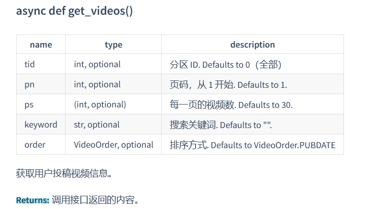 函数使用 · Issue #305 · Nemo2011/bilibili-api · GitHub