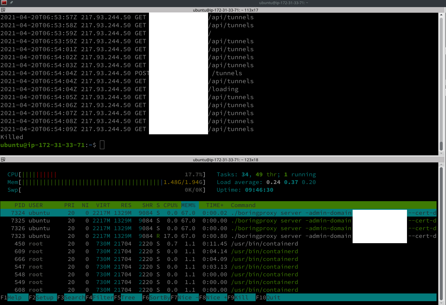 server killed · Issue #83 · boringproxy/boringproxy · GitHub