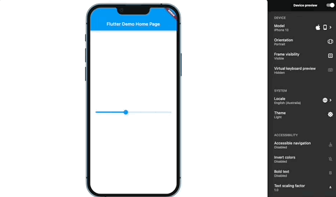 Slider label not working when using DevicePreview · Issue #165 · aloisdeniel/flutter_device ...