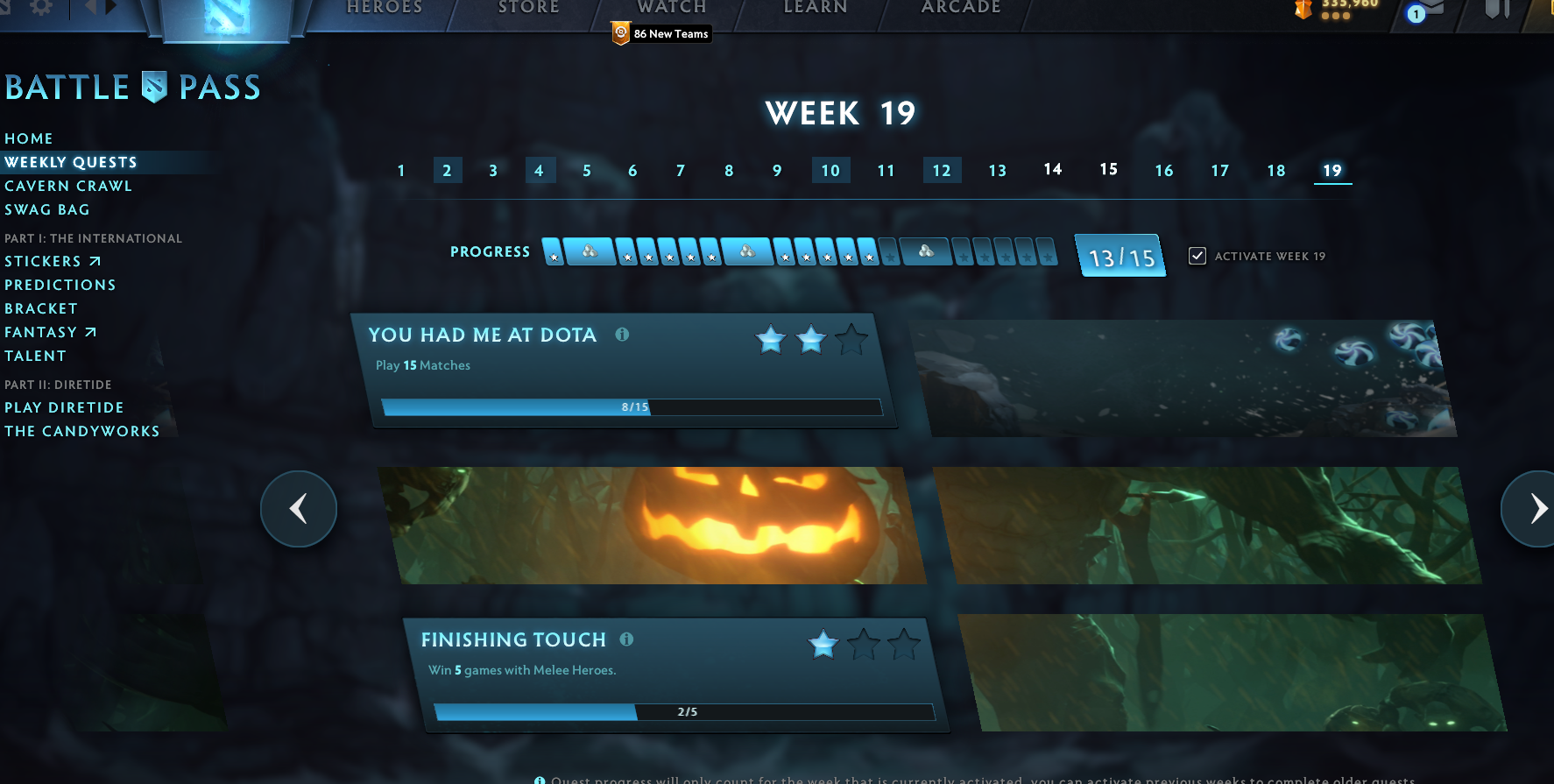 Weekly quest week 19 diretide quest bug · Issue #6428 · ValveSoftware/Dota2-Gameplay · GitHub