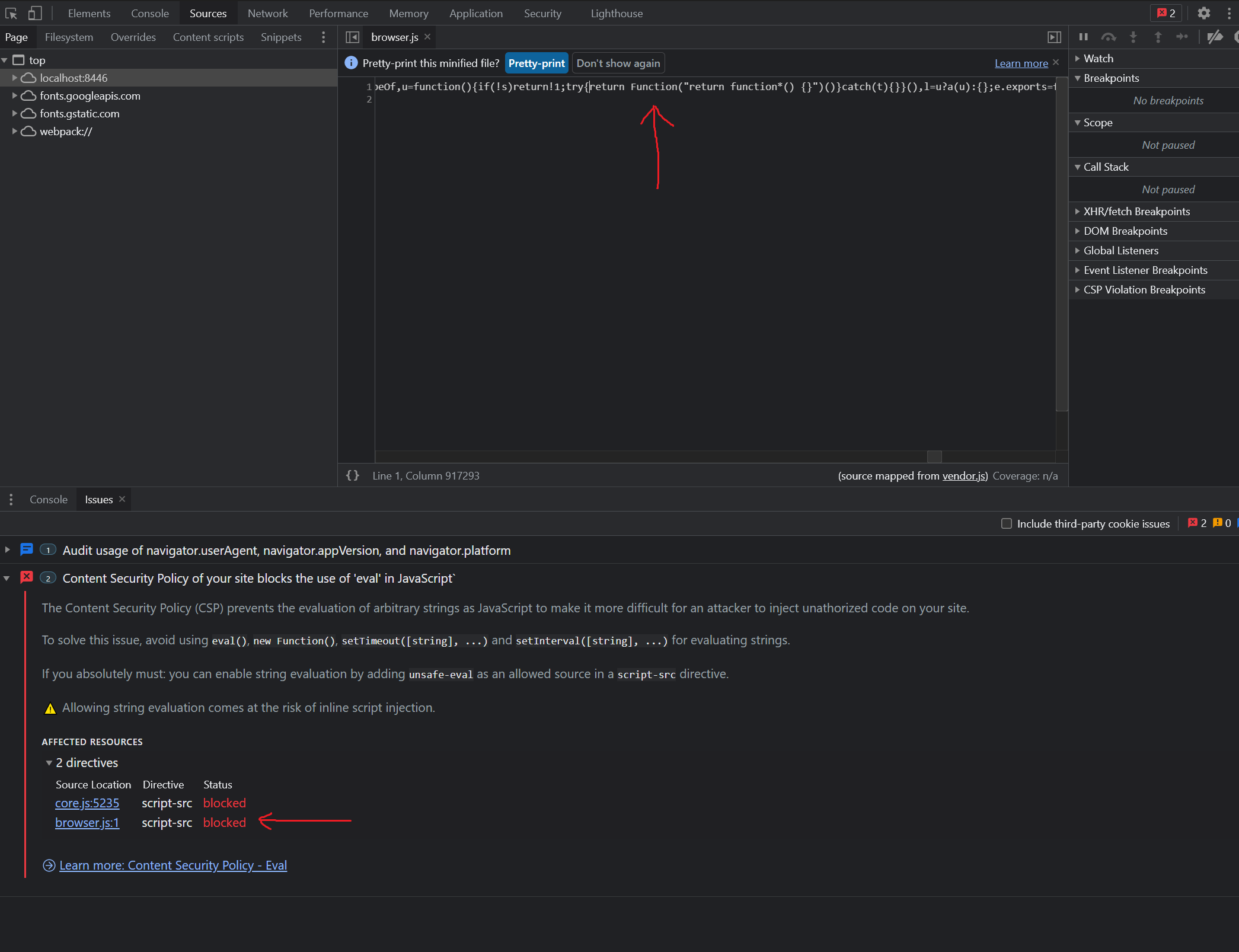 [Rendering] Content Security Policy violations in adaptive-expressions npm library · Issue #3889 ...