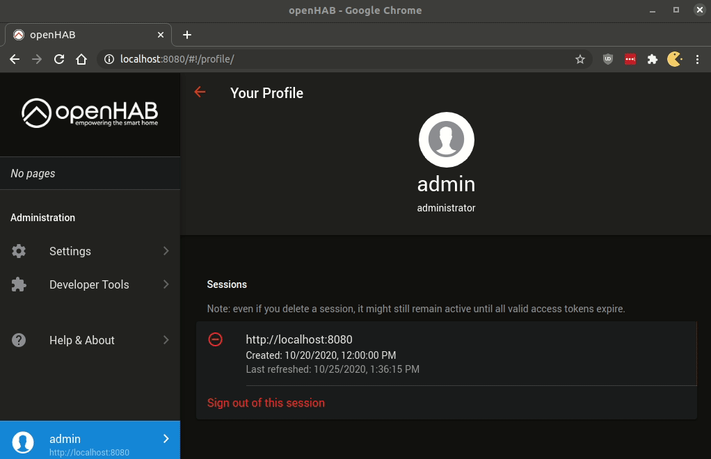 Deleting other session causes browser to forget about its own session · Issue #441 · openhab ...