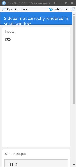 sidebar not correctly rendered in small window when renderText() is used · Issue #287 · rstudio ...